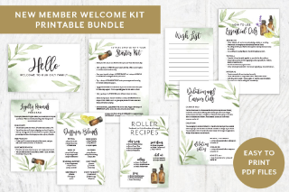 New Member Welcome Kit Printable Bundle - Watercolor Bottles by Jessica ...