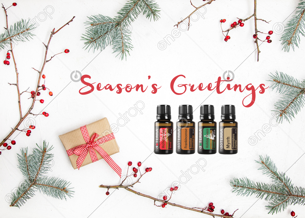 Natural Christmas card template featuring Holiday Joy, dōTE by Casey Kent