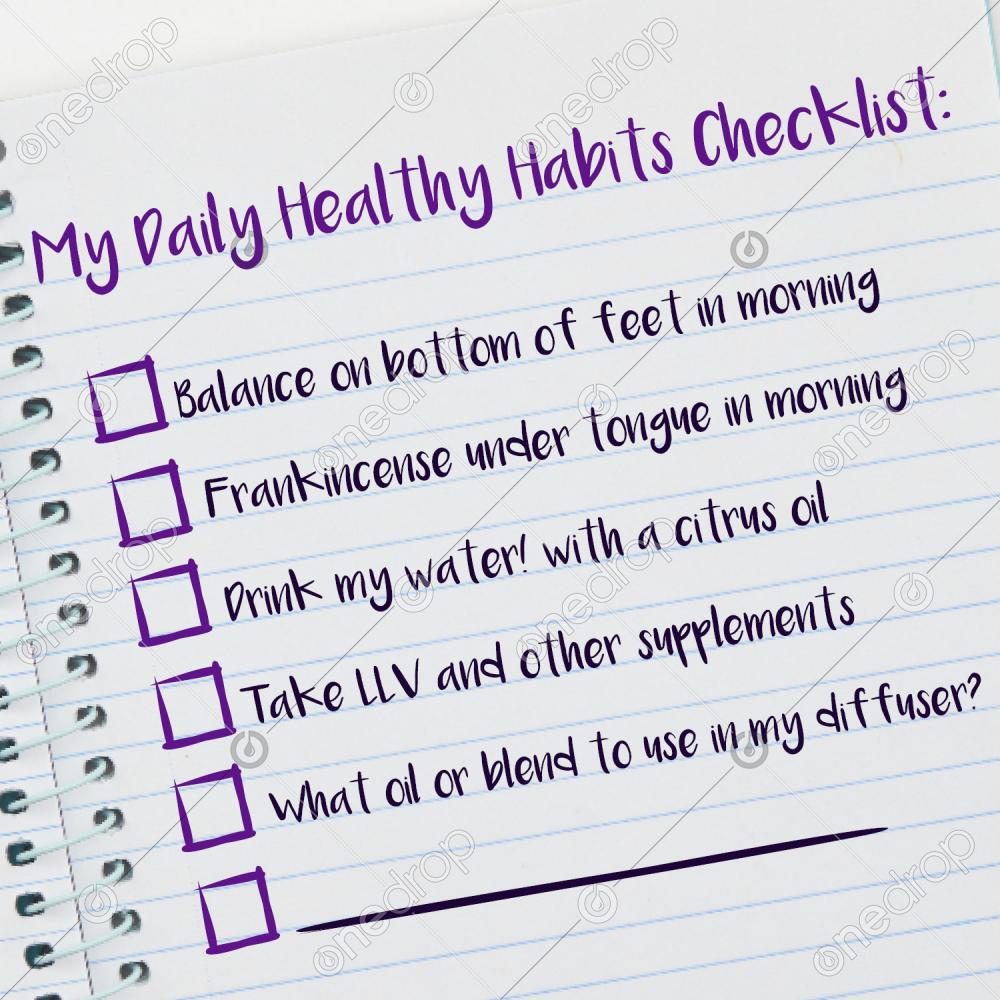 Daily Healthy Habits Checklist by Maggie Spangler