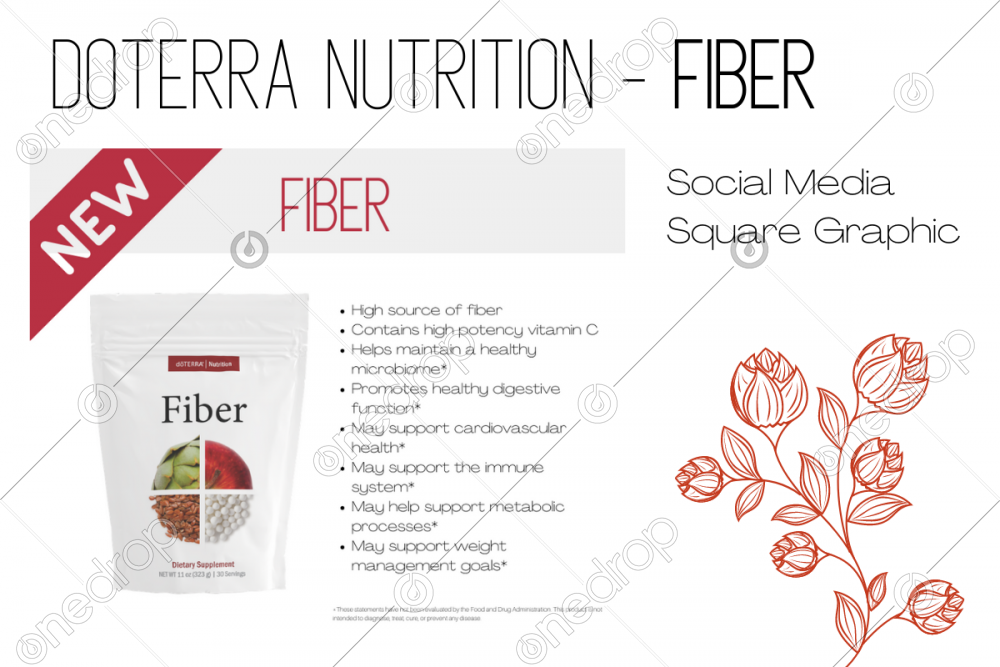 doTERRA Nutrition - FIBER - Square Social Media Graphic by Jess Tunis