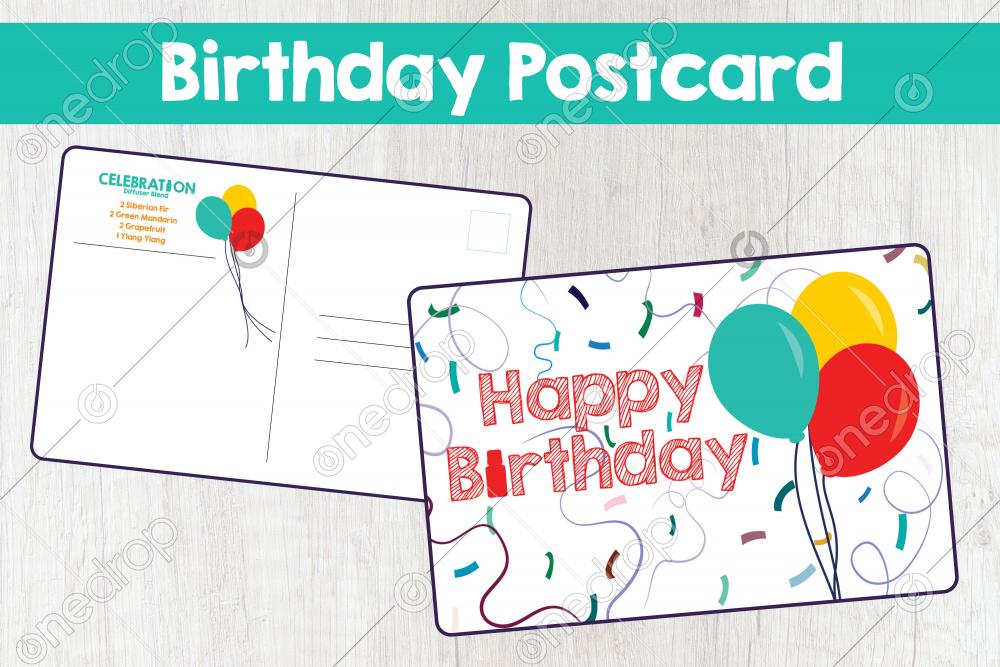 Celebrate Birthday Postcard - Printable by Maggie Spangler