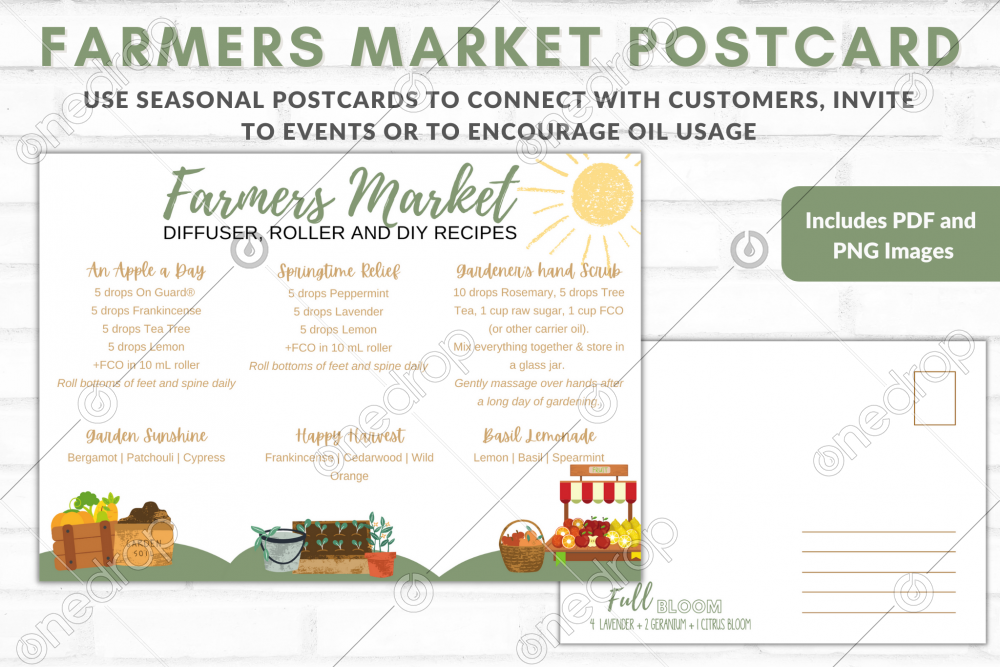 Farmers Market Postcard (Spring/Summer) by Amy Wheeler