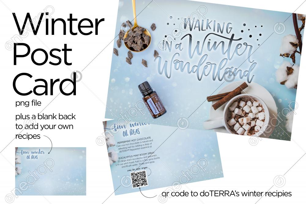 Winter Post Card Printable by Jan Kohler