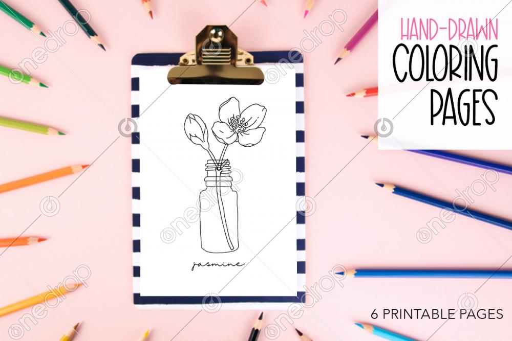 Hand-Drawn Coloring Pages Collection by Grit And Favor