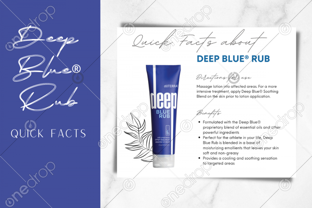 dōTERRA Deep Blue® Rub Quick Facts by Jess Tunis