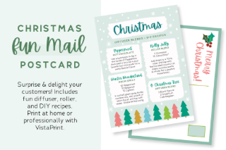 Diffuser Sample Note Cards | Plant Line Drawn Border by Amber Clemons