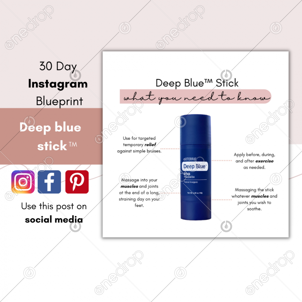 dōTERRA Deep Blue stick | 30 Day Instagram Blueprint by Valentina Ramirez
