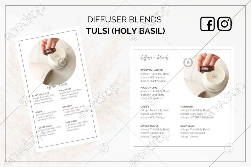 Tulsi / Holy Basil diffuser blends by Priscilla Siswoko