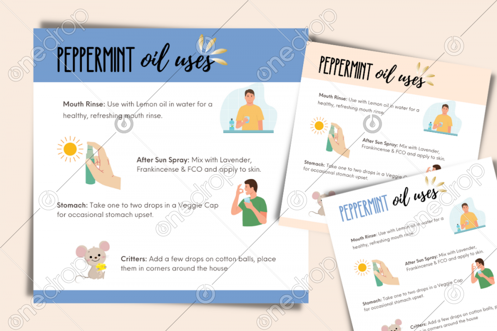 Illustrated Peppermint Oil Uses by Jess Tunis