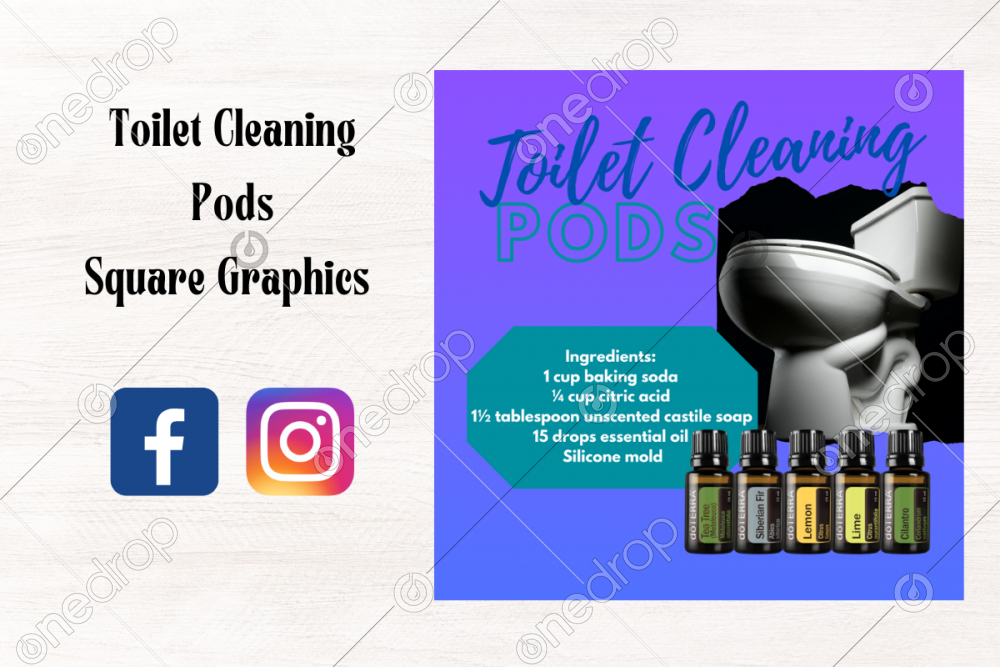 Toilet Cleaning Pods Square Graphic by Emily Klein