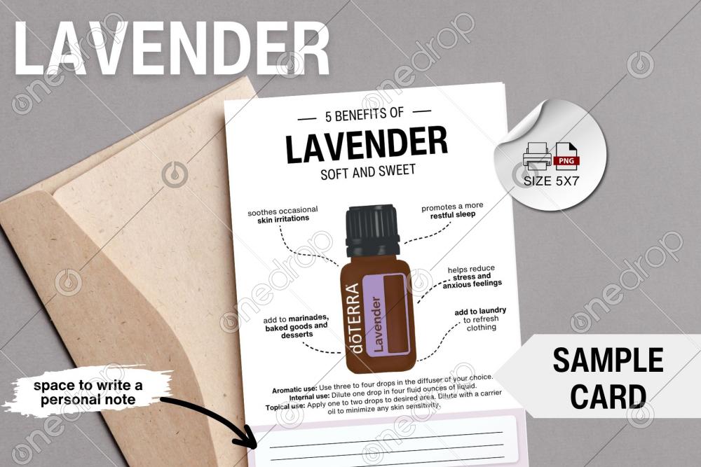 Lavender Oil Sample Card by Pixel Perfect