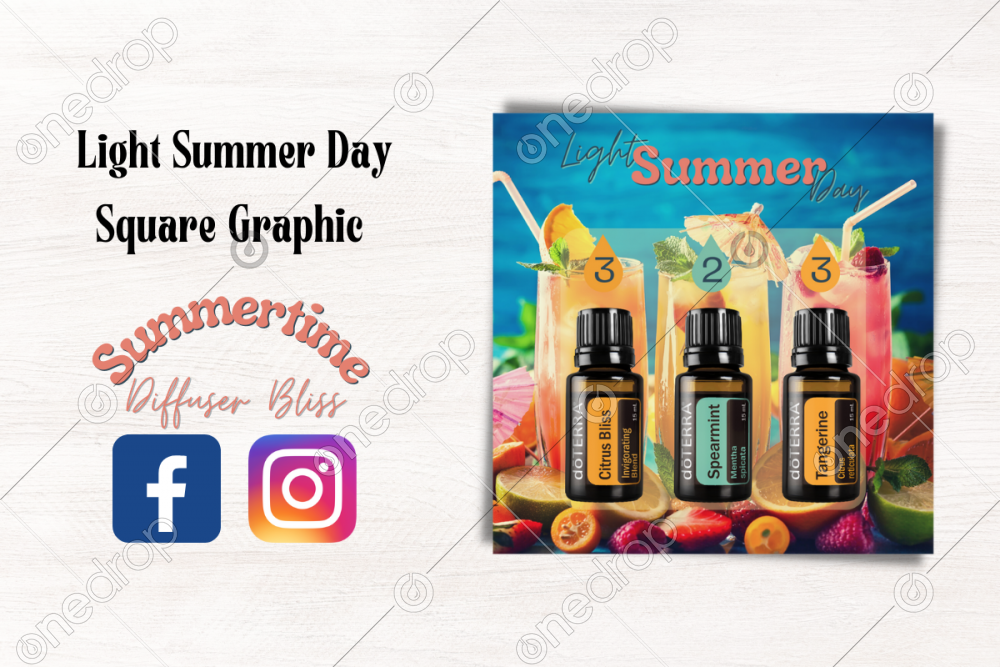 Light Summer Day Diffuser Blend Square Graphic by Emily Klein