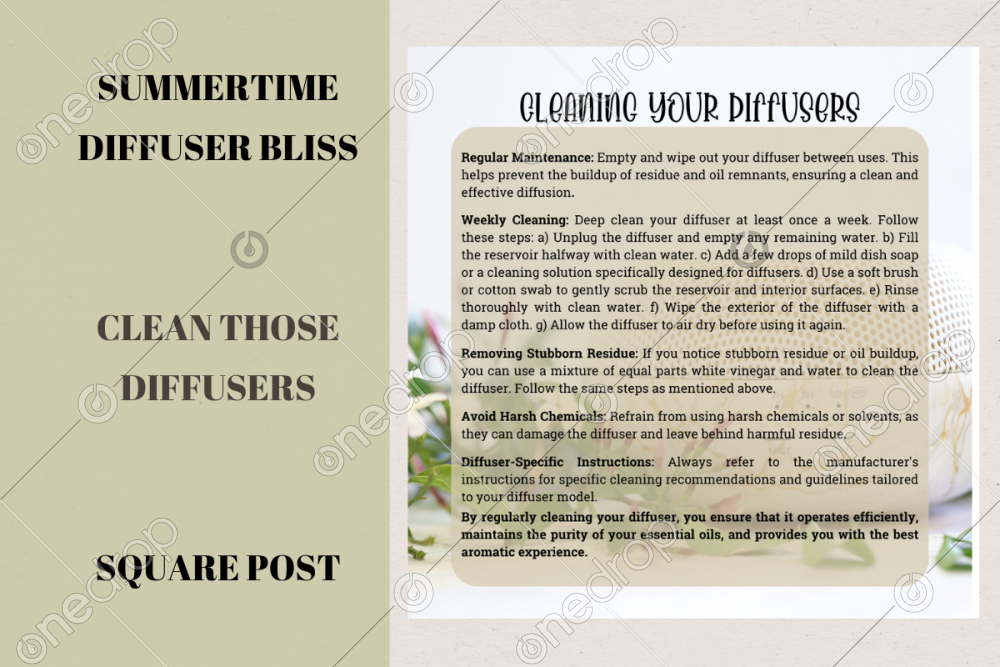 Clean Those diffusers by Latifa Majedi