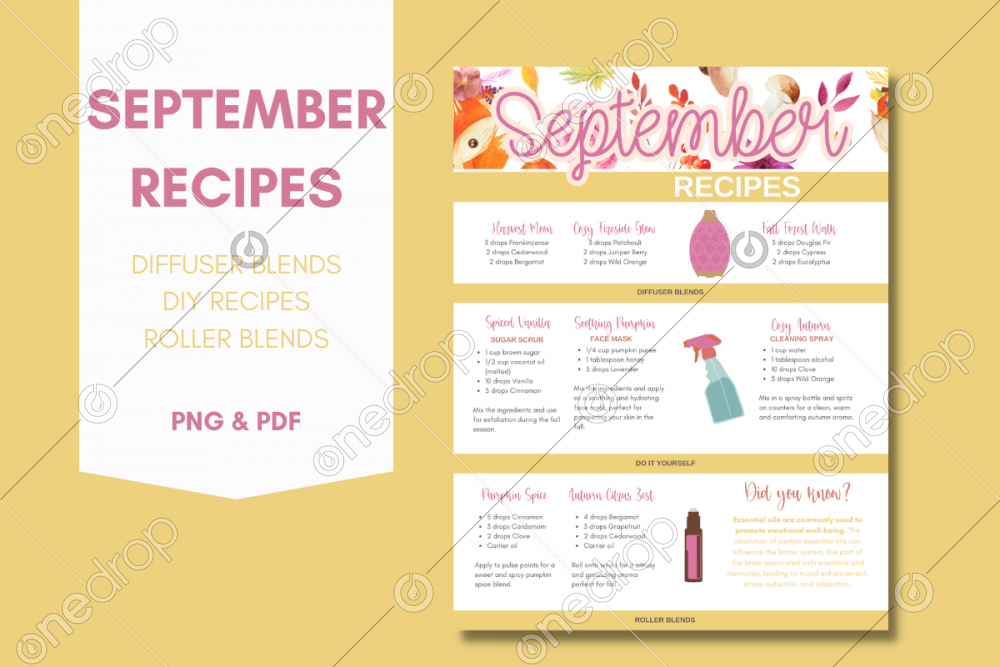 September Recipes | Printable PDF & PNG by Jess Tunis