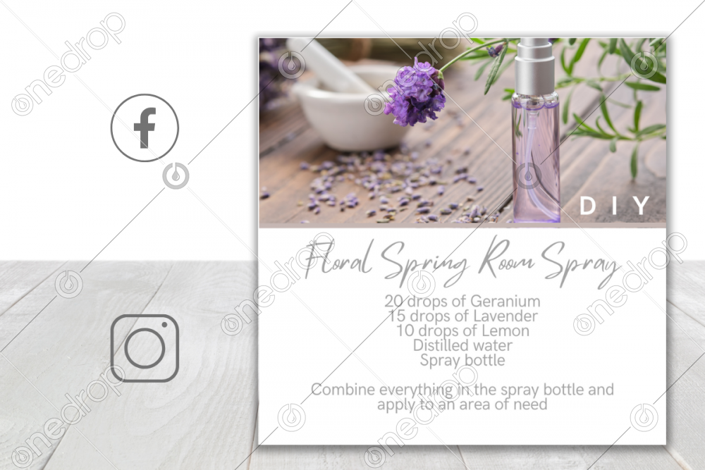 DIY Floral Spring Room Spray by Debbie Hills