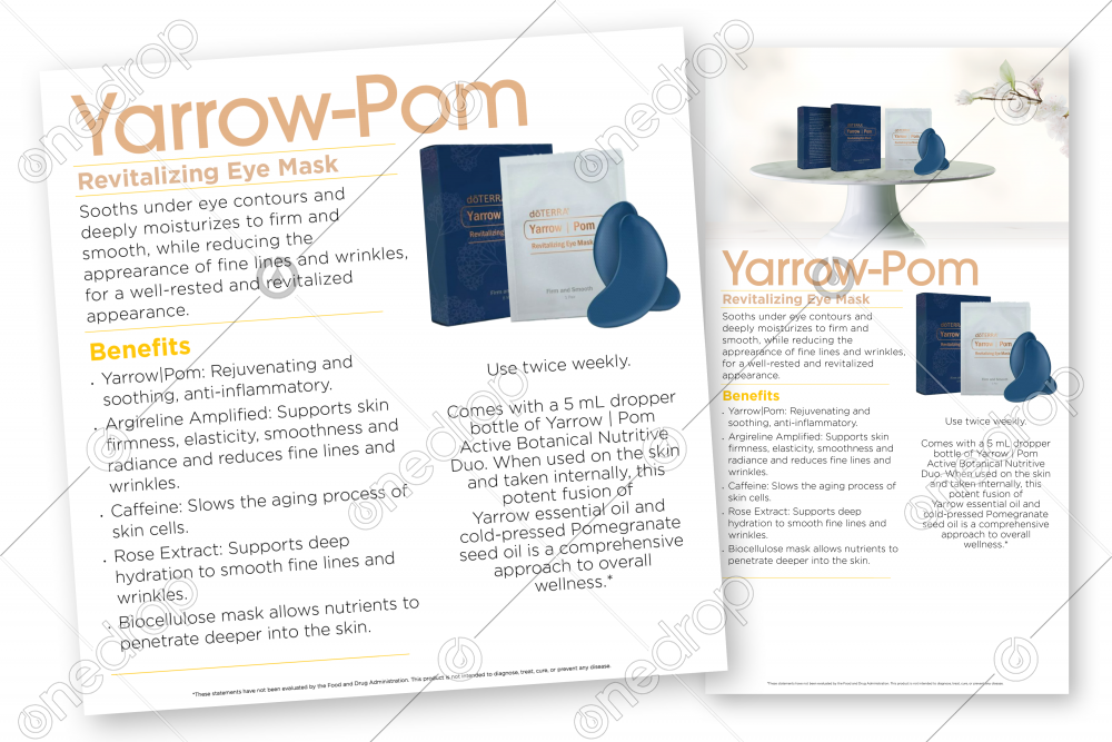 Yarrow Pom Eye Mask by Jan Kohler