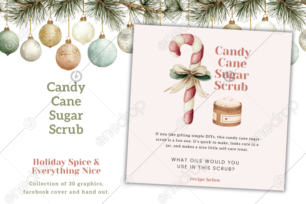 Candy Cane Sugar Scrub - Holiday Collection by Jan Kohler