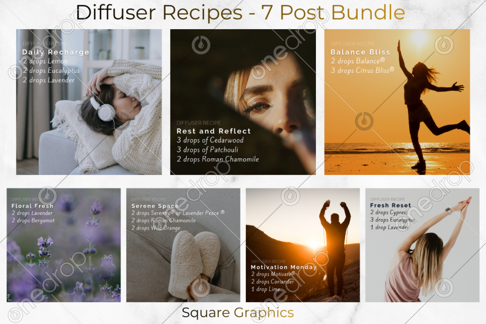 7 Post Bundle - Diffuser Recipes - Square Posts by Louise Mulholland